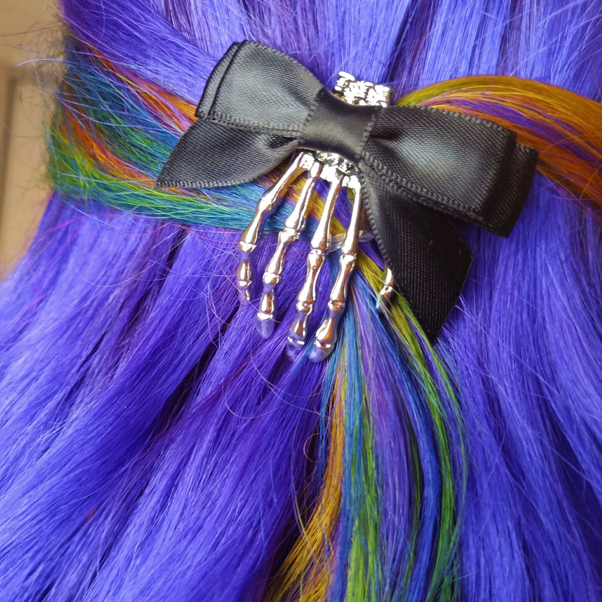 Spooky Scary Skeletons Hair Clip | Earth Witch Hair Colour